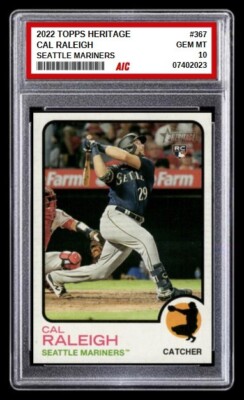 2022 Cal Raleigh Topps Heritage Rookie Card #367 Seattle Mariners ...