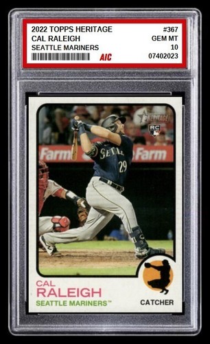 2022 Cal Raleigh Topps Heritage Rookie Card #367 Seattle Mariners ...