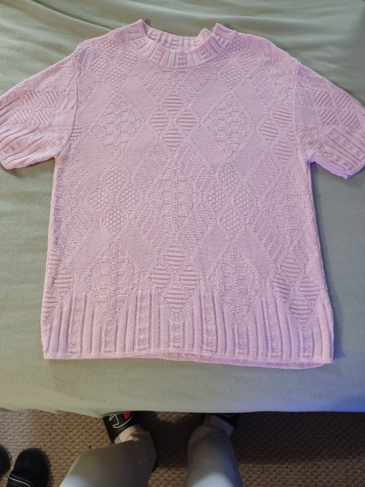 Classic Elements Medium Sweater Pastel Pink Diamond K… - Gem