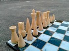 12''Inch Best Laminated Flat Chess Board Set with Wooden Pony Chess ...