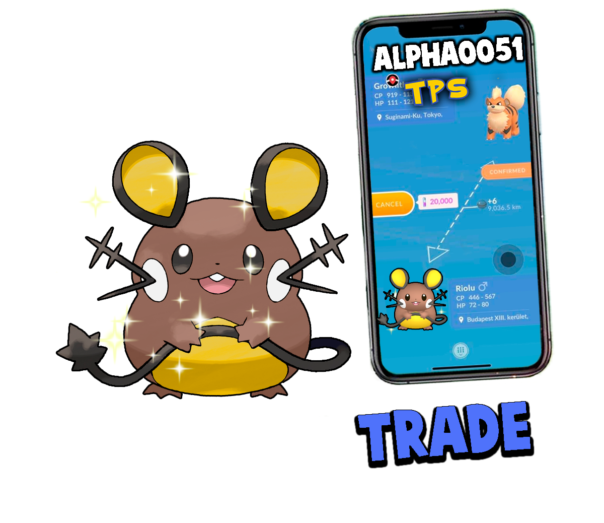 Pokemon Shiny Dedenne Registered Trade or Ultrafriends | eBay