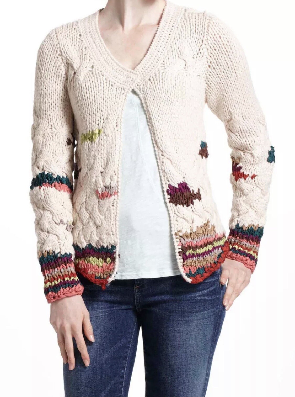 Anthropologie Charlie & Robin Ribbon Cloud Knit Cardi… - Gem