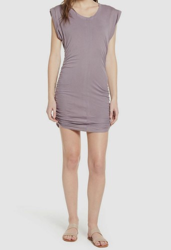 $250 Splendid Women's Purple Cap Sleeve Side Ruched Body-Con Dress Size ...