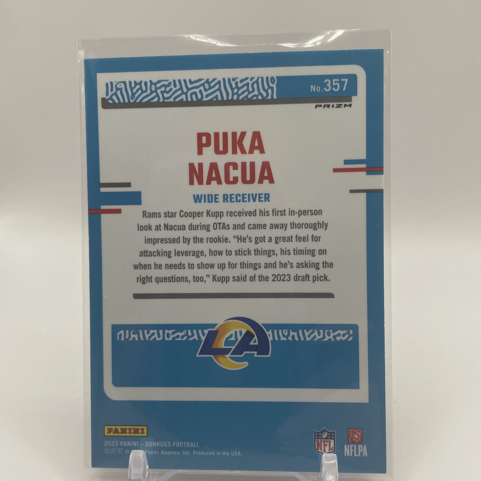 Donruss - Rated Rookie Optic Preview Pink Scope Prizm #357 Puka Nacua ...