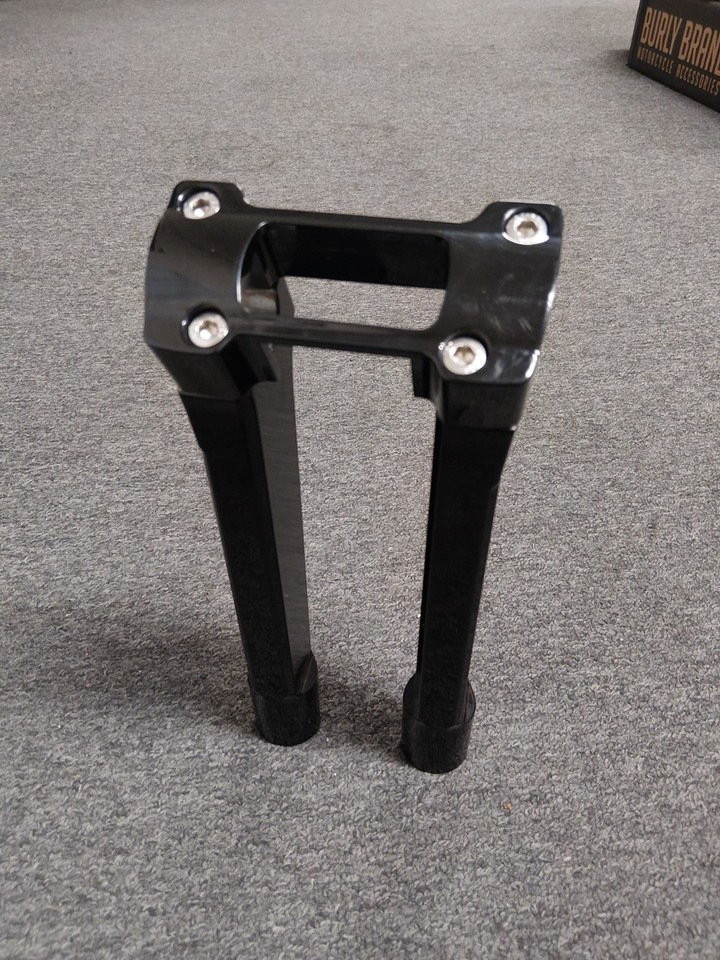 HARLEY FXBB FXLRST FXBR RISERS 10" POWDER COATED BLACK Street Bob Low Rider St | eBay