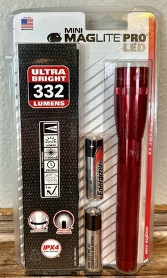 MAGLite Mini PRO LED 2-Cell AA Flashlight, SP2P03H, Red, BNIP | eBay