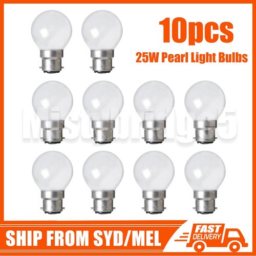 10Pcs 25W Pearl Fancy Round Light Globes Bulbs Lamp Bayonet Cap B22 ...