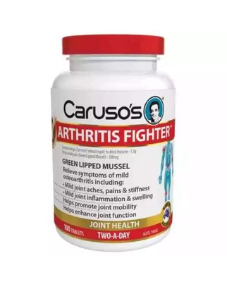 Caruso's Arthritis Fighter 100 Tablets Mild Osteoarthritis Joint Relief ...