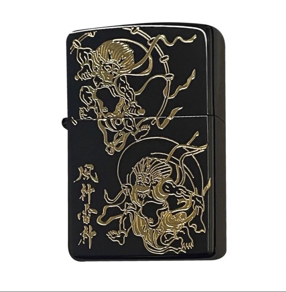 Fujin Raijin Lighter Brass Japanese Pattern New Used Japan Made | eBay