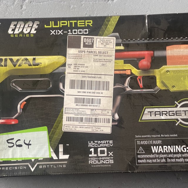NERF Rival Blaster Jupiter XIX-1000 Edge Series with Target and 10 ...
