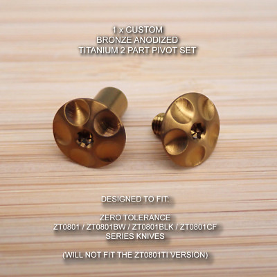 Zero Tolerance ZT0801 0801 ZT 801 Knife Custom Titanium Pivot Screw Set ...