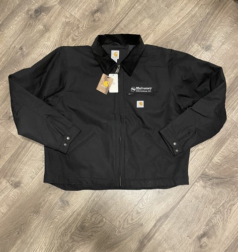 Carhartt Duck Detroit Blanket Lined Canvas Jacket 103828 Black Men’s ...