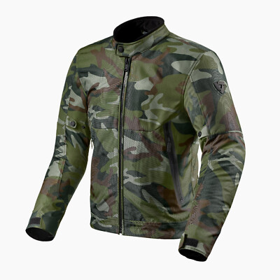 Motorcycle Jacket Revit Shade H2O Camo Green Grey 3XL Gray Waterproof ...