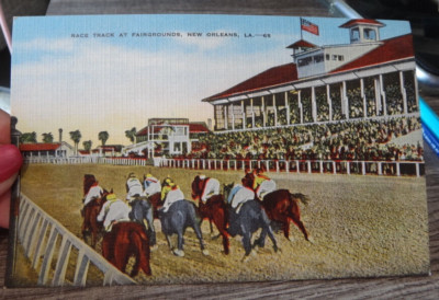 Vtg 1940's New Orleans Louisiana Race Track at Fairgrounds Horse Racing ...