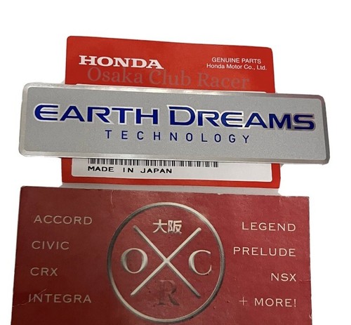 Genuine OEM Honda Earth Dreams Technology Emblem Badge Rear Side Engine ...