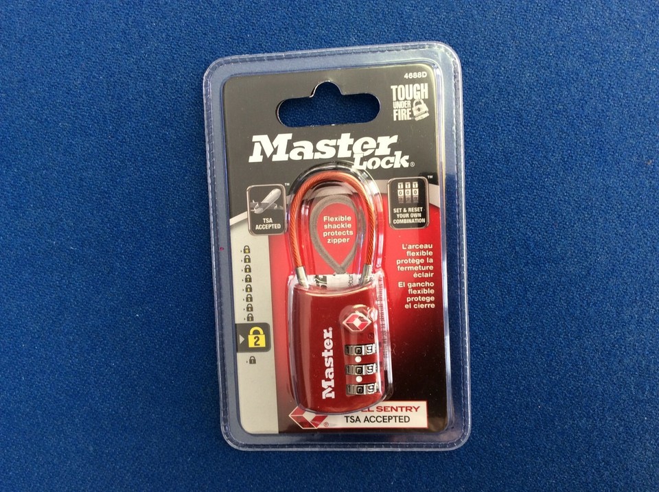 Lock : Master Lock travel combination padlock, set your own combination ...