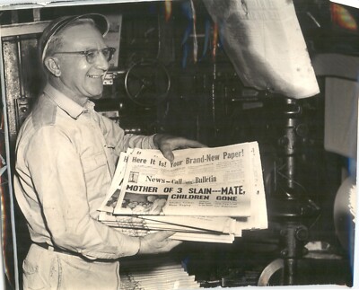 Foreman MERV KEEGAN First Newspapers SAN FRANCISCO Vintage 1959 Press ...