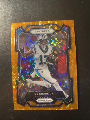 2023 Panini Prizm DJ CHARK JR. Orange Disco Prizm # 41 CAROLINA ...