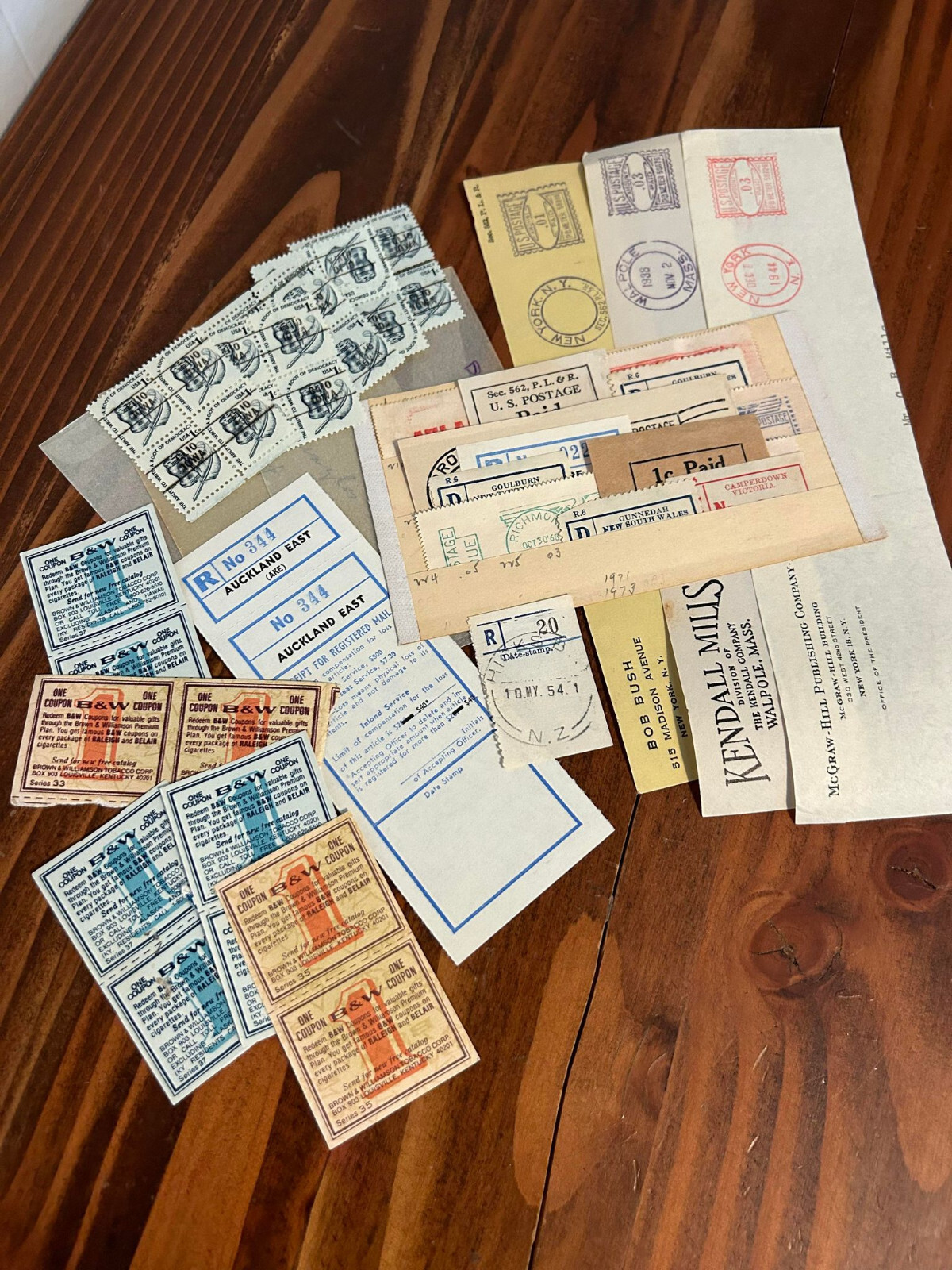 35+ authentic vintage postal ephemera bundle MCM postmarks junk journal ...