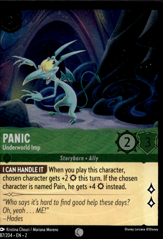 Panic Underworld Imp Disney Lorcana Rise of Floodborn 87/204 Common ...