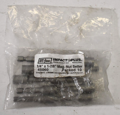 Ivy Classic Impact Plus Magnetic Nut Setters 10 Pack 1/4" x 1-7/8 ...
