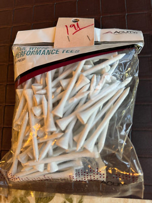 Acuity 2 3/4" White Performance Golf Tees 100 Pieces New Sealed Package ...