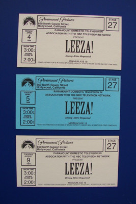 LEEZA! 1994 TALK SHOW TICKETS STARRING LEEZA GIBBONS HOLLYWOOD CA PARAMOUNT | eBay