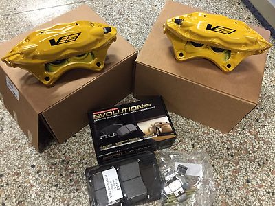 2009-2012 Cadillac CTS-V Brembo Yellow 4 Piston Rear Calipers w/pads ...