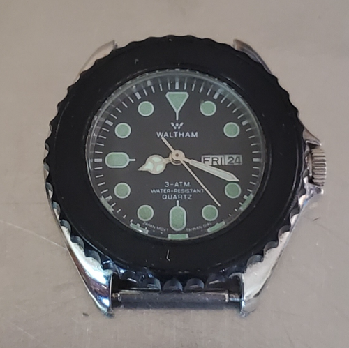 Waltham Women's Watch Day Date Analog Quartz Vintage Black Dial Green ...