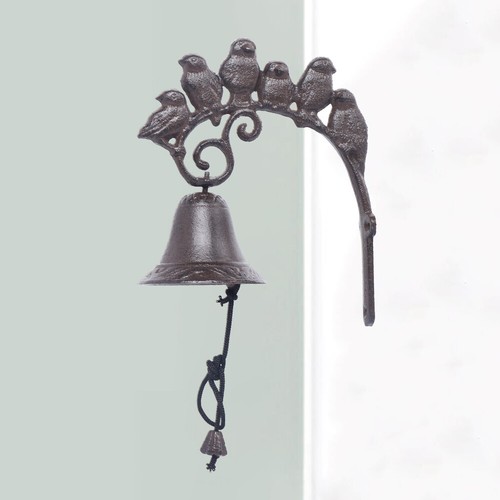 Vintage Bird Bell Home Garden Door Bell Wall Mounted Cast Iron Gate ...