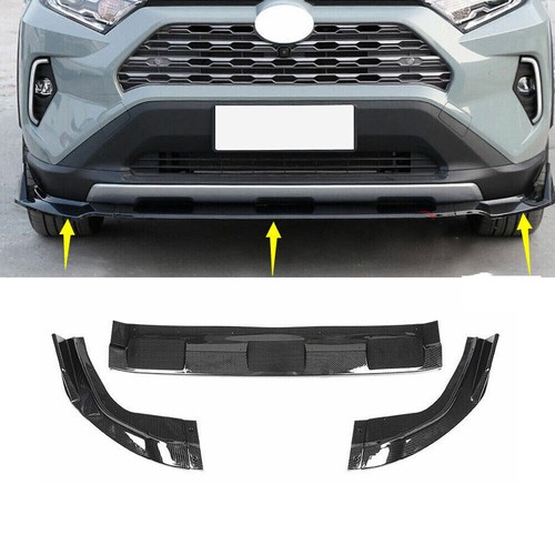 For Toyota RAV4 2019-2023 Carbon Fiber Front Lip Diffuser Bumper ...