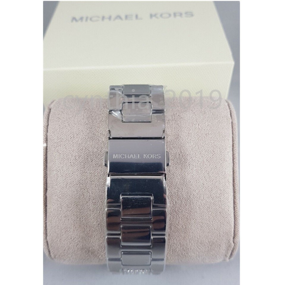 New Michael Kors MK5869 Camille Silver Crystal Pave Glitz Dial Women's ...