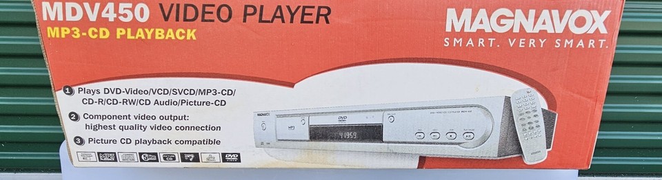 Philips Magnovox MDV450 DVD Video Player with Remote & Cables New | eBay
