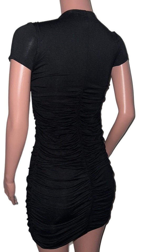 Forever 21 Casual Chic Party Lbd Ruched Bodycon Mini Dress Y2K Vintage ...