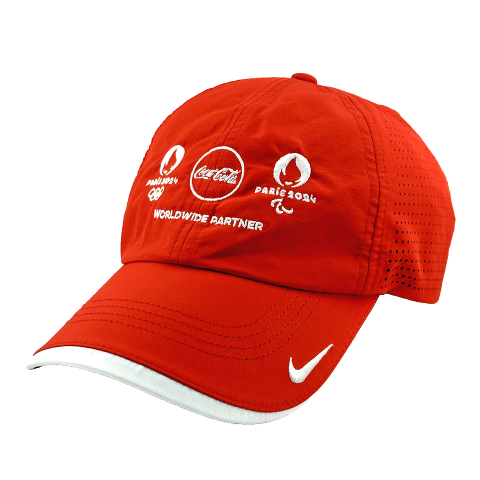 Adult Nike COCA-COLA WORLDWIDE PARTNER: PARIS 2024 OLYMPICS CAP Red ...