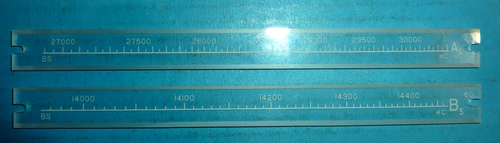 2 National Radio Co. HRO-60 Tuning Dial Scales A & B Very Good ...