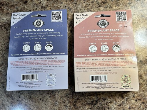 2 New Air Freshener Sachets Fresh & Clean, Fruity Floral 4 Packs Total ...