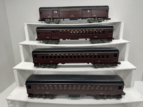 Sunset 3rd Rail brass Pennsylvania PRR P54 commuter passenger 4-car set ...