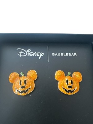 New BaubleBar x Disney Halloween Mickey Mouse Pumpkin Patch Earrings ...