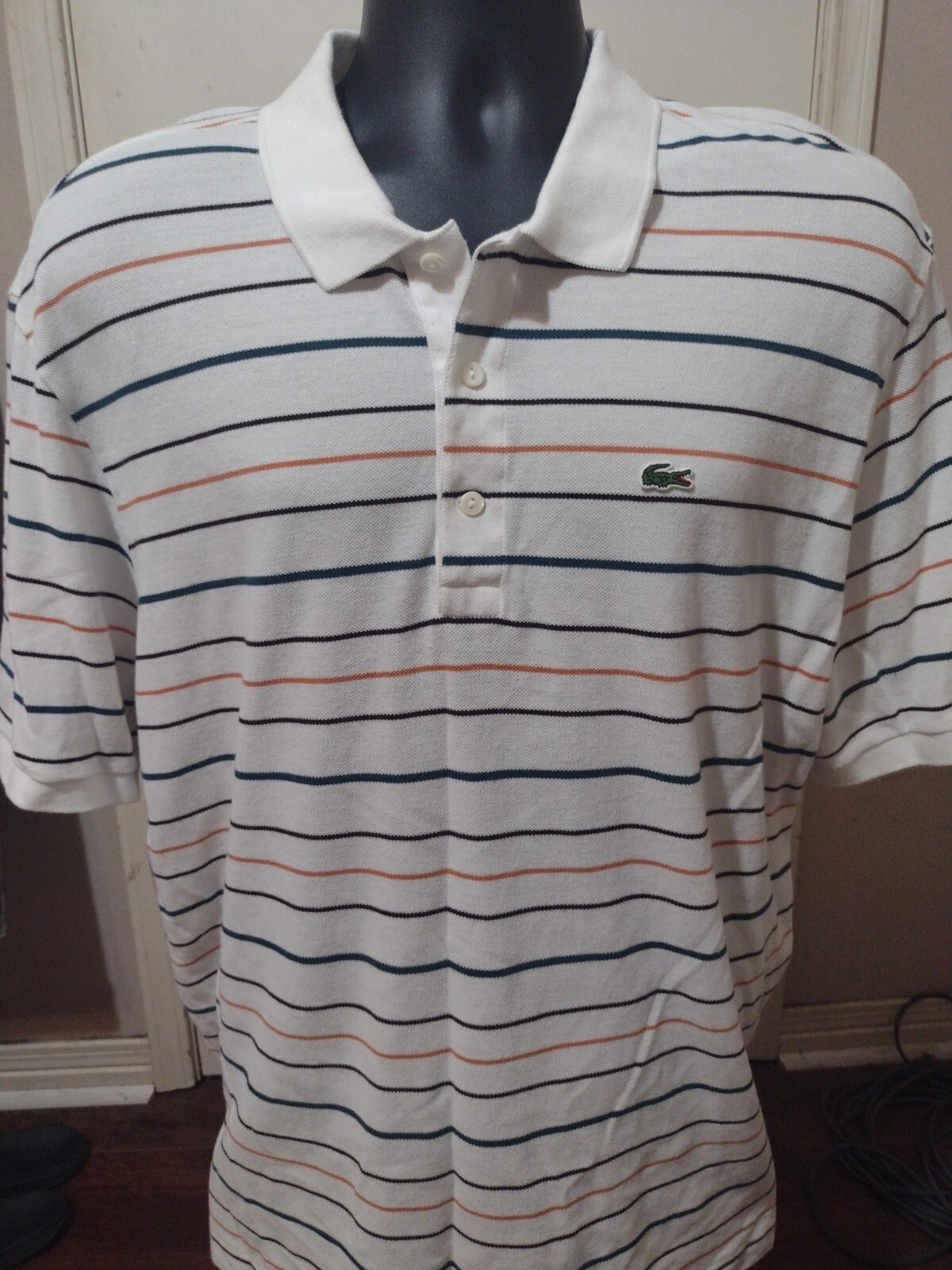 Lacoste Mens Polo Shirt Preppy Rugby Golf Casual Whit… - Gem