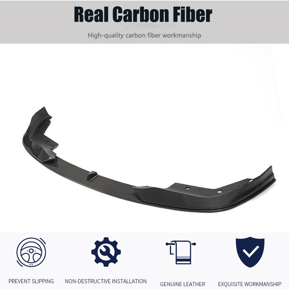 Fit For BMW G20 330i M340i M-Sport 2019-23 Real Carbon Front Bumper Lip ...
