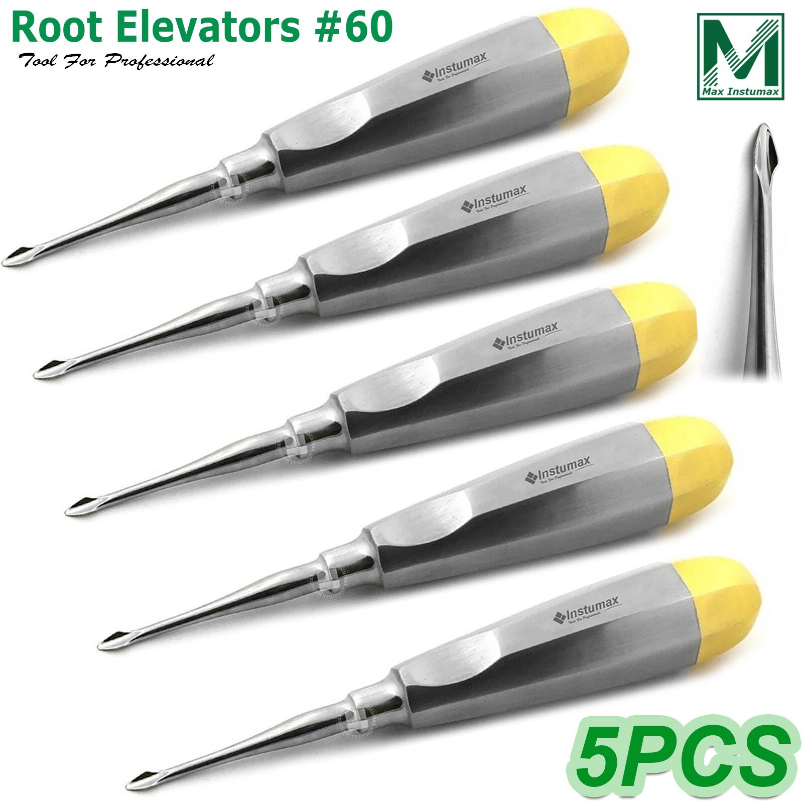 4PCS Dental Spade Concave Elevator #60 Surgical Root Tip Elevators Tooth Surgery | eBay