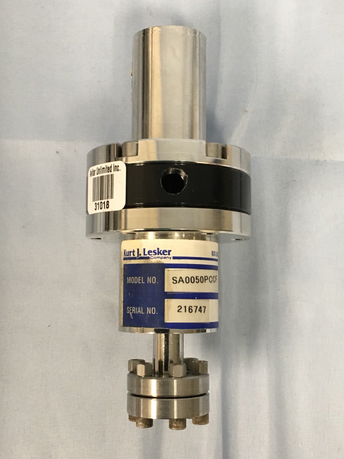 Nor-Cal, Kurt Lesker SA0050PCCF 1-1/3"CF Pneumatic Bellows Sealed SS ...