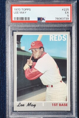 1970 Topps #225 Lee May PSA 5 EX Cincinnati Reds 3rd year | eBay