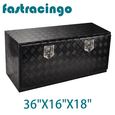 36"X17"X18" Aluminum Pickup Truck Trunk Bed Tool Box Storage + Lock ...