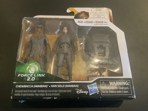 Star Wars Han Solo & Chewbacca Mimban Force Link 2.0 Action Figures ...