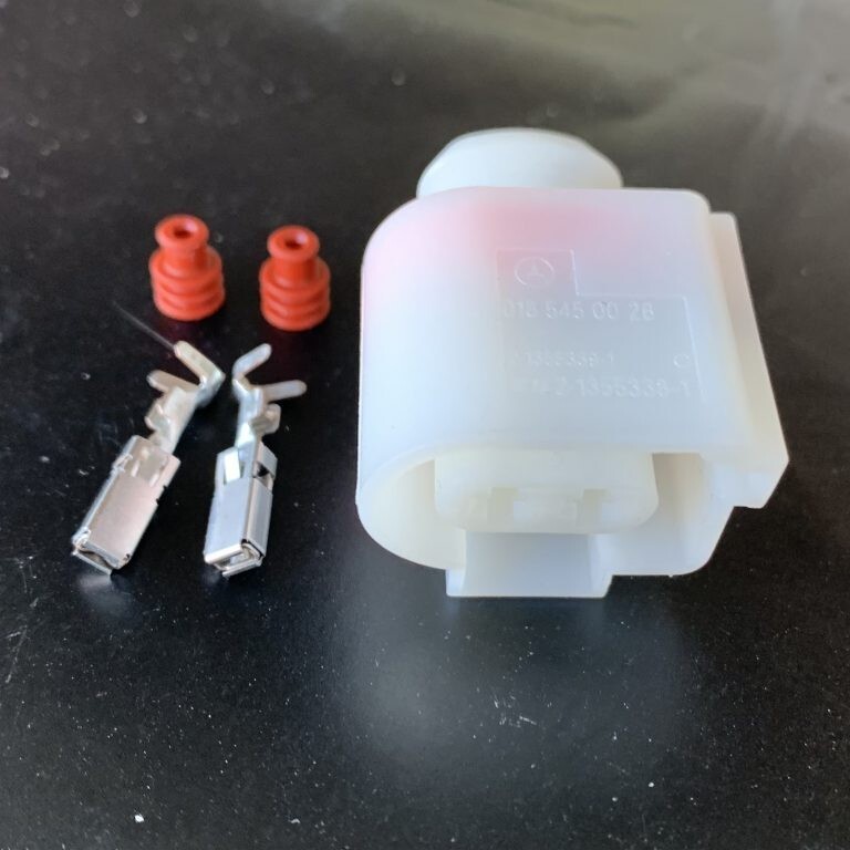 Mercedes 0185450026 NEW OEM GENUINE CONNECTOR 2 pin 2,8 mm | eBay