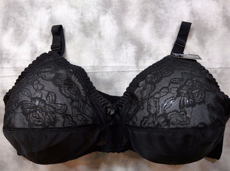2pc Lot Instant Shaping By Plusform Wireless Black Half Lace Bra ...