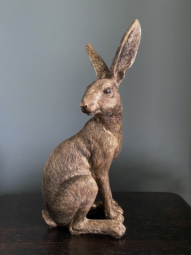 Bronze Sitting Hare Ornament - Home Decor Figurine Statue Decoration ...
