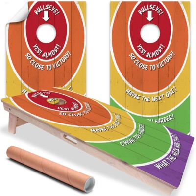Challenge Circles Cornhole Bean Bag Board Wraps and Decals Vinyl ...